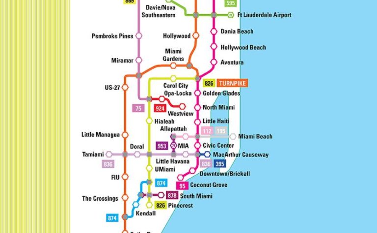 Artista neoyorquino dibuja mapa de los expressways de Miami convertido ...