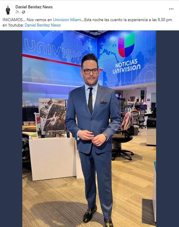 Periodista cubano Daniel Benitez comienza su etapa en Univisión Miami