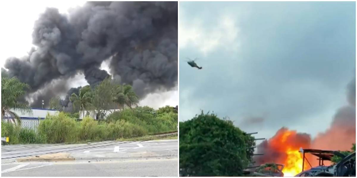 Caos en Opa-locka: un gigantesco incendio obliga a evacuar a más de 125 ...