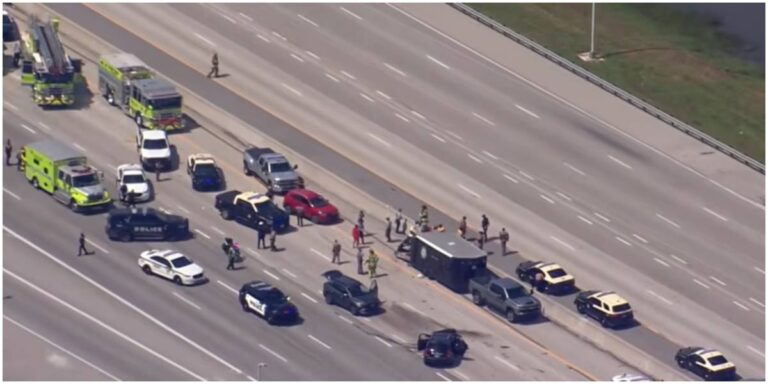 Patrulla de la FHP queda destruida tras brutal accidente en la Turnpike ...